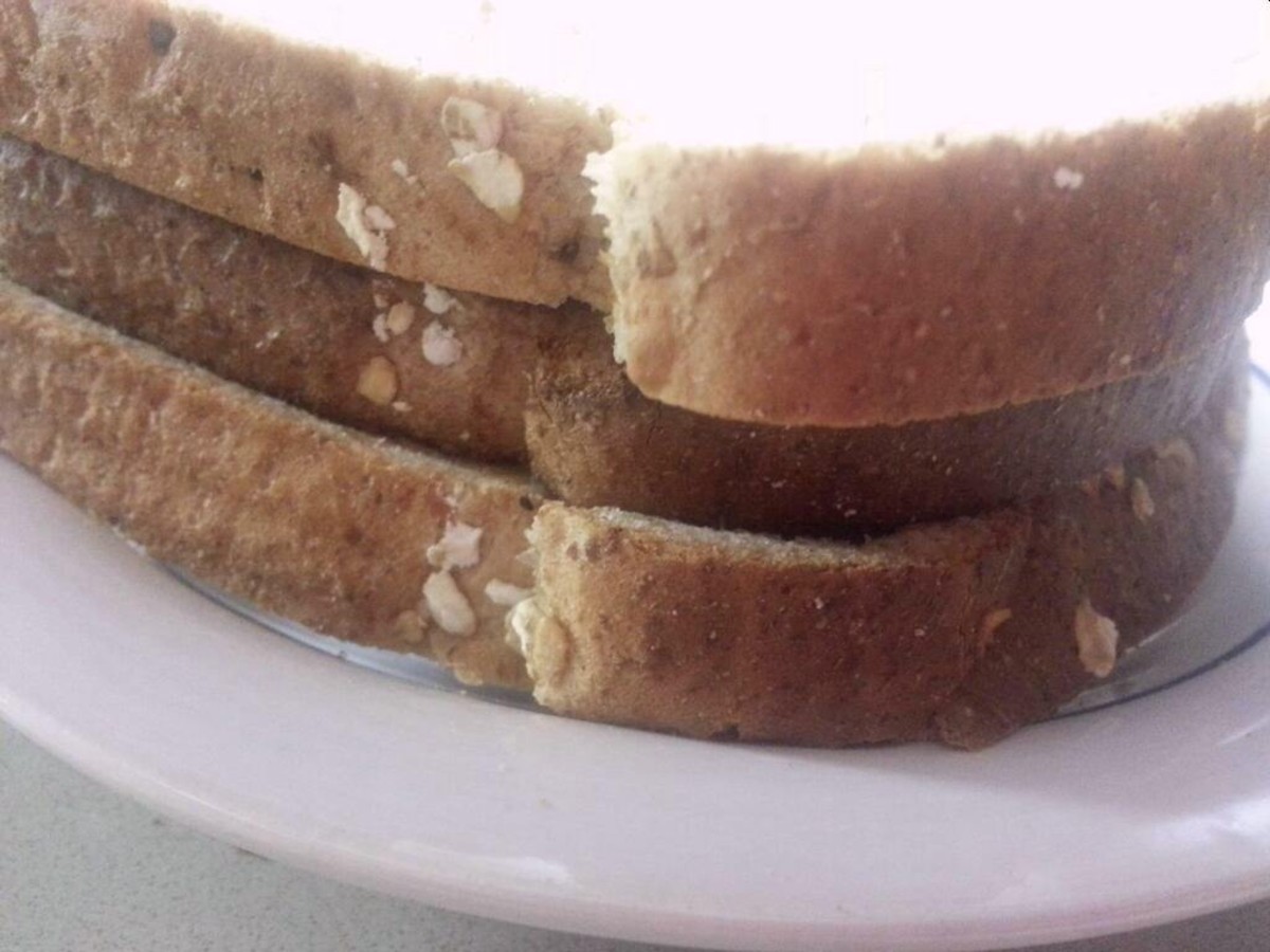 The toast sandwich is a piece of toast between two slices of untoasted ...