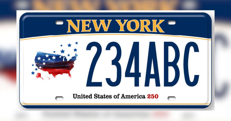 New York State DMV releases America 250 license plate