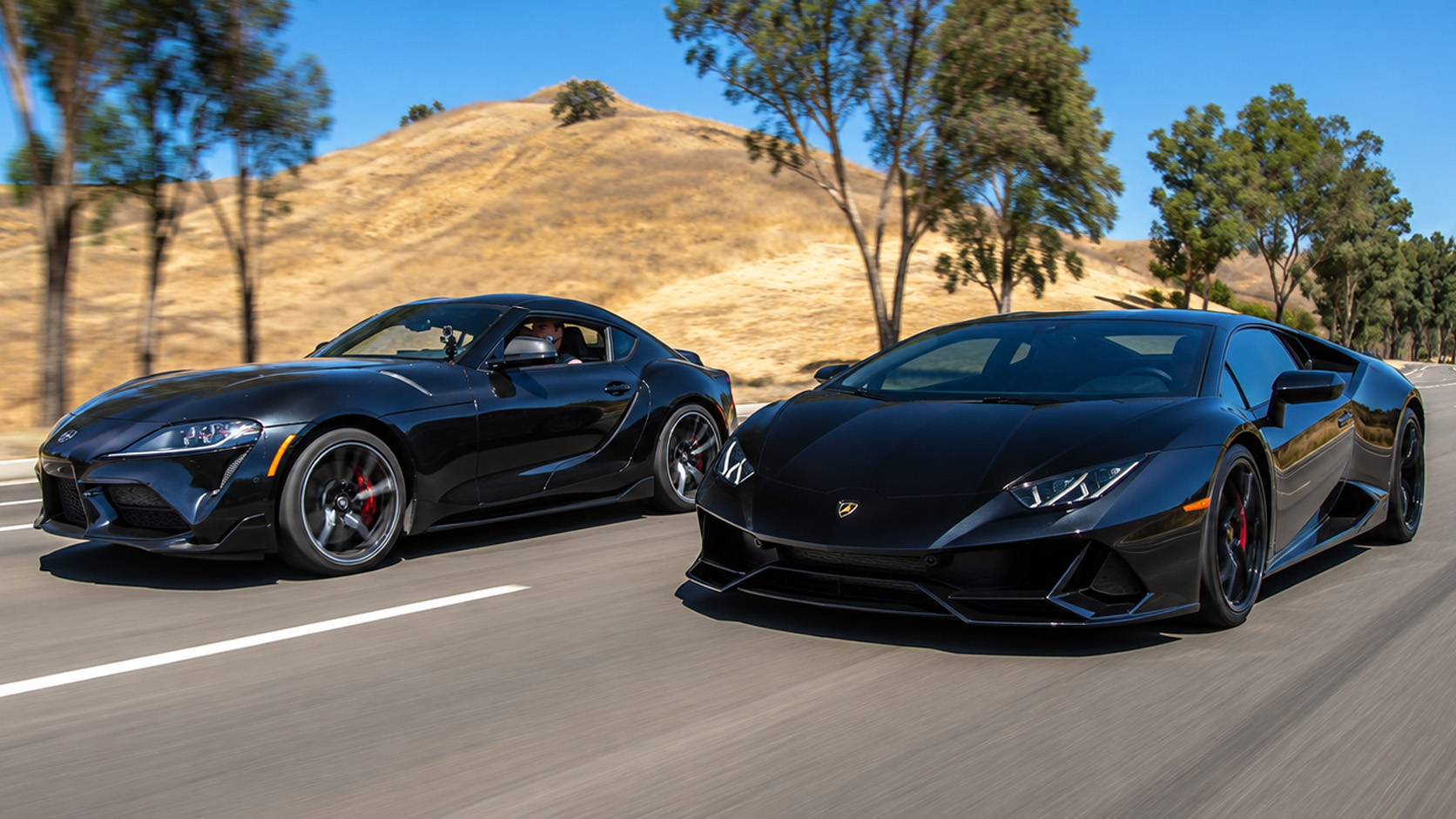 Can a $56,000 big-turbo Supra keep up with a $340,000 Huracán?