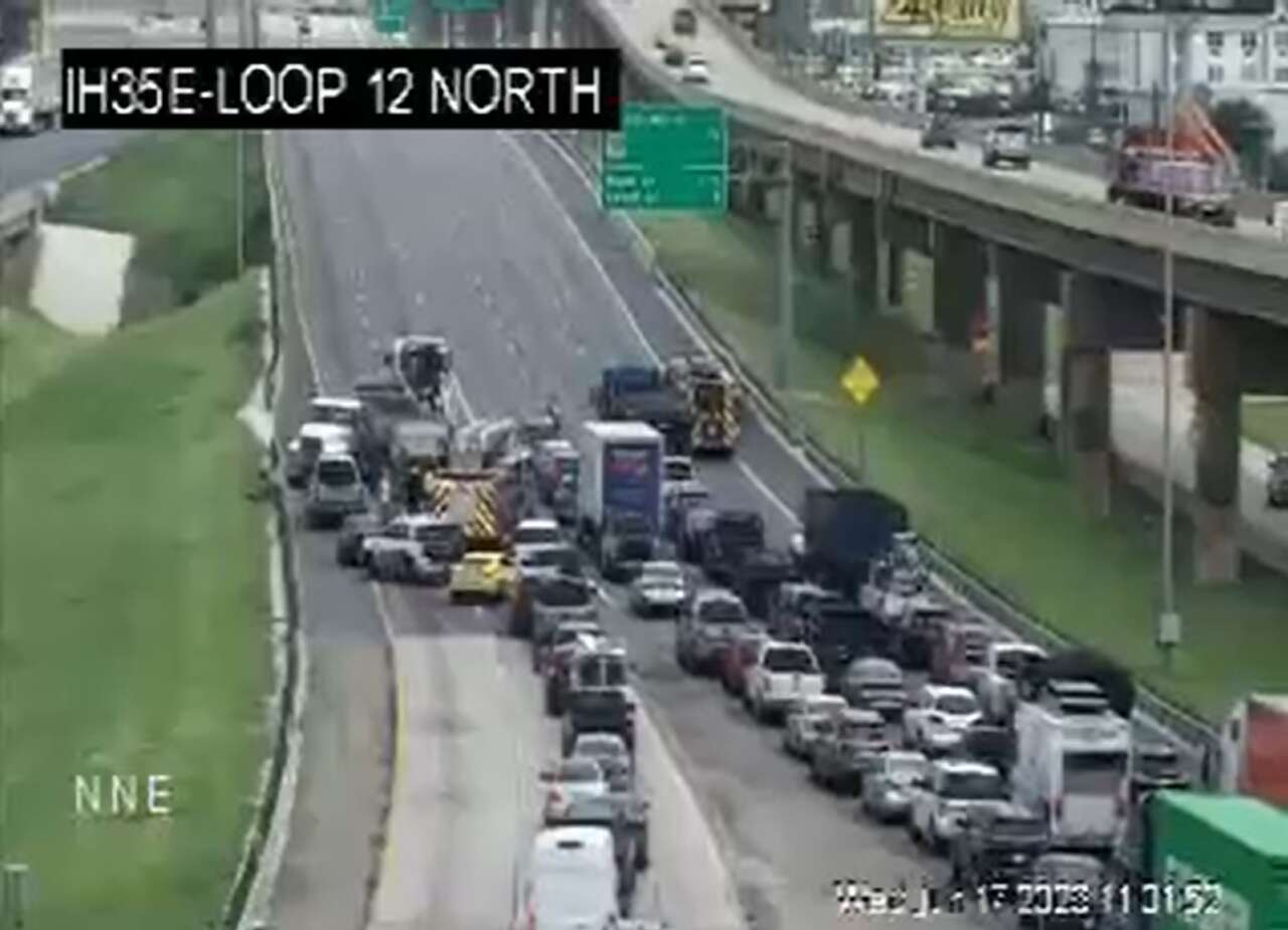 Collision at I-35E, Loop 12 intersecting point causing standstill