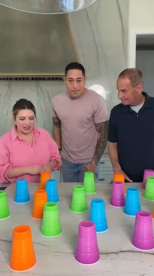 A fun cup game turns into a surprise proposal