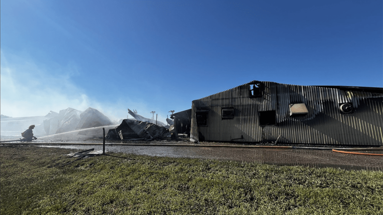 Fire damages structures at K-State Dairy Unit Wednesday