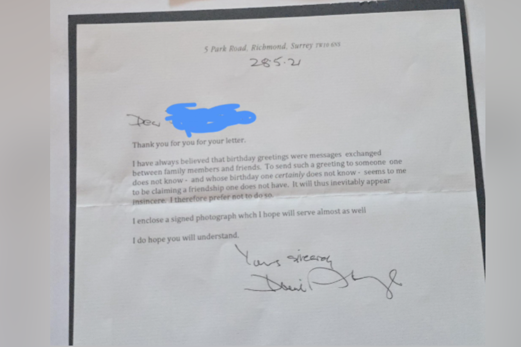 Friend Asks David Attenborough To Send Birtrhday Wishes to Fan—Then ...