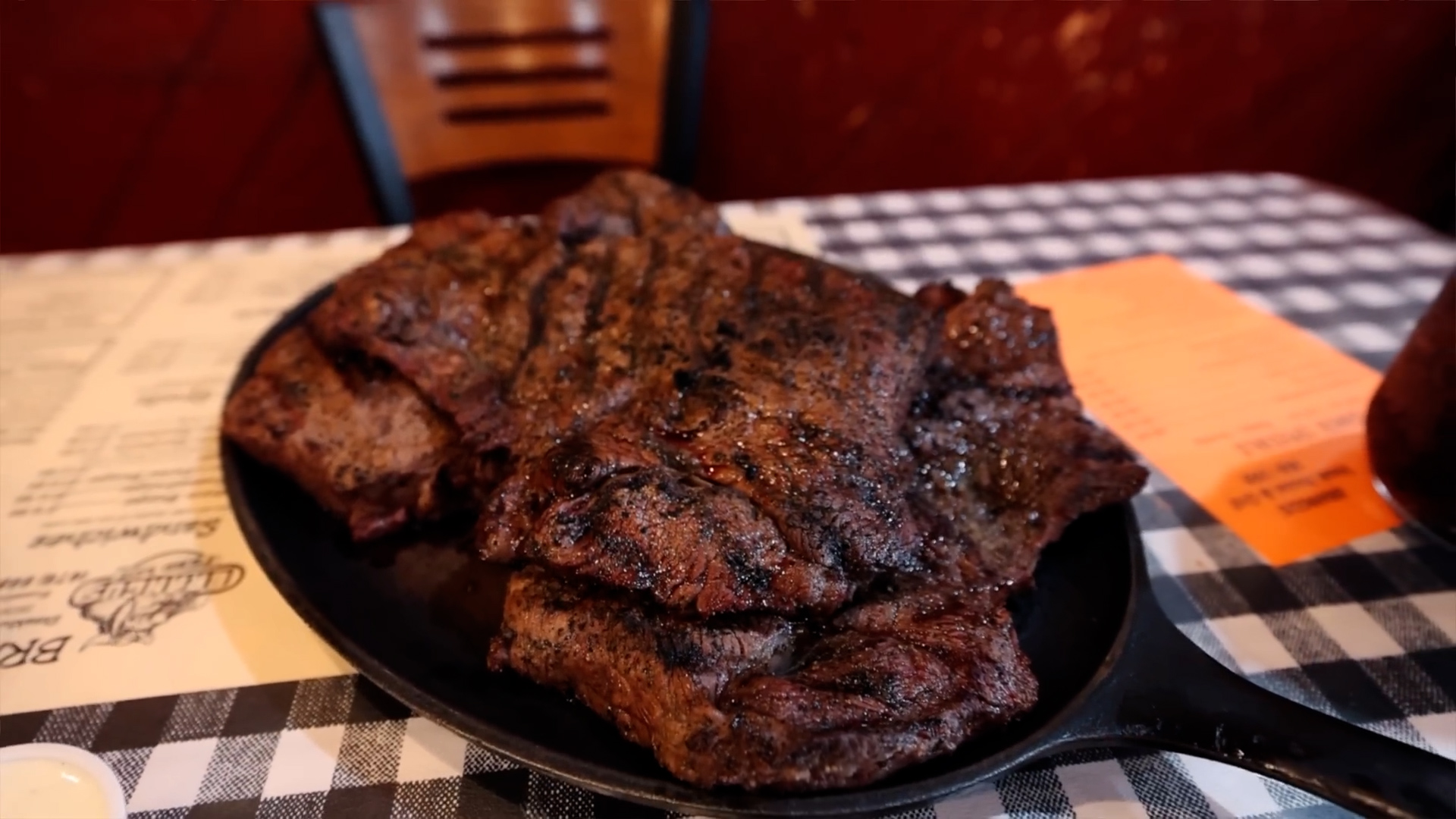 Girl tries to conquer a steak challenge that has defeated thousands