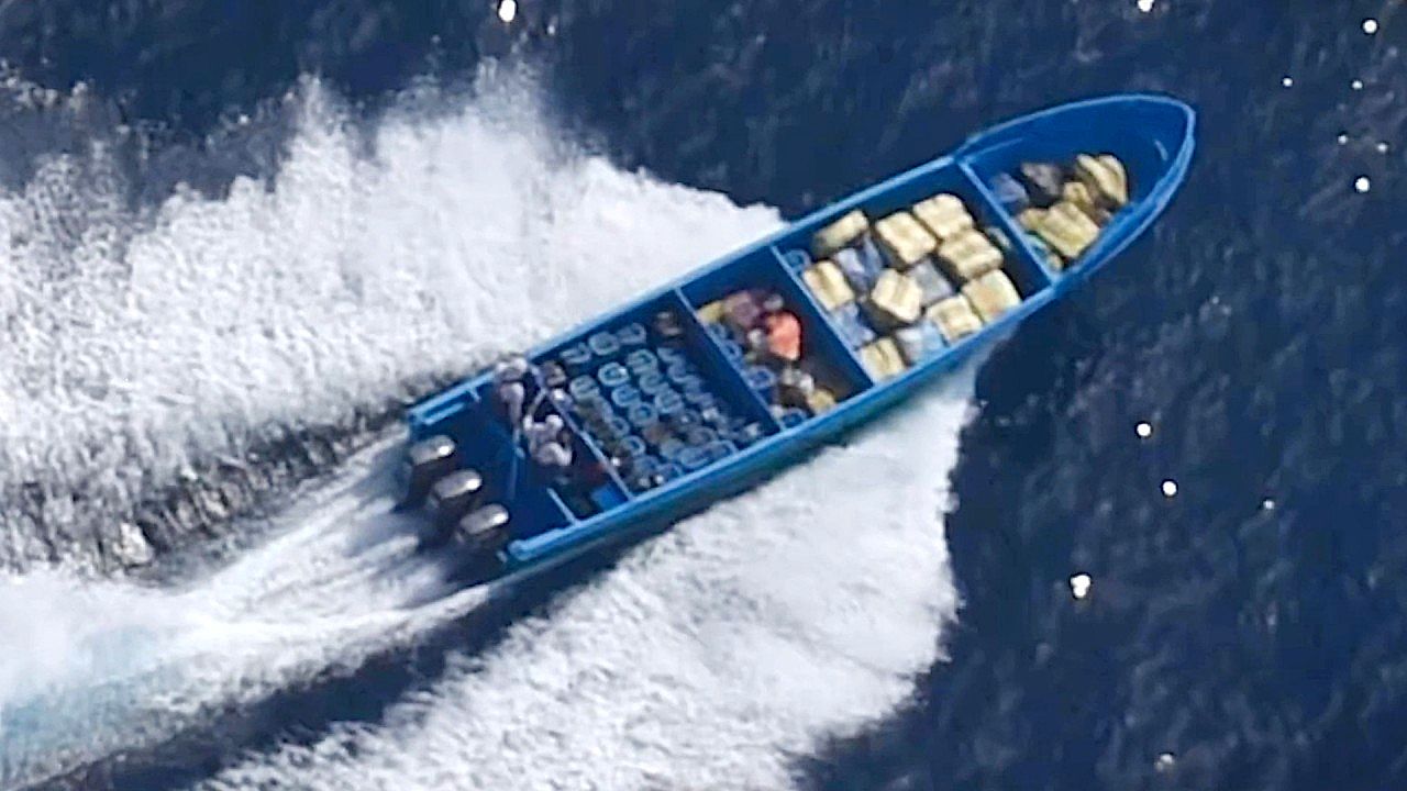US spy plane tracks drug boat as Coast Guard seizes 1.8 tonnes of cannabis