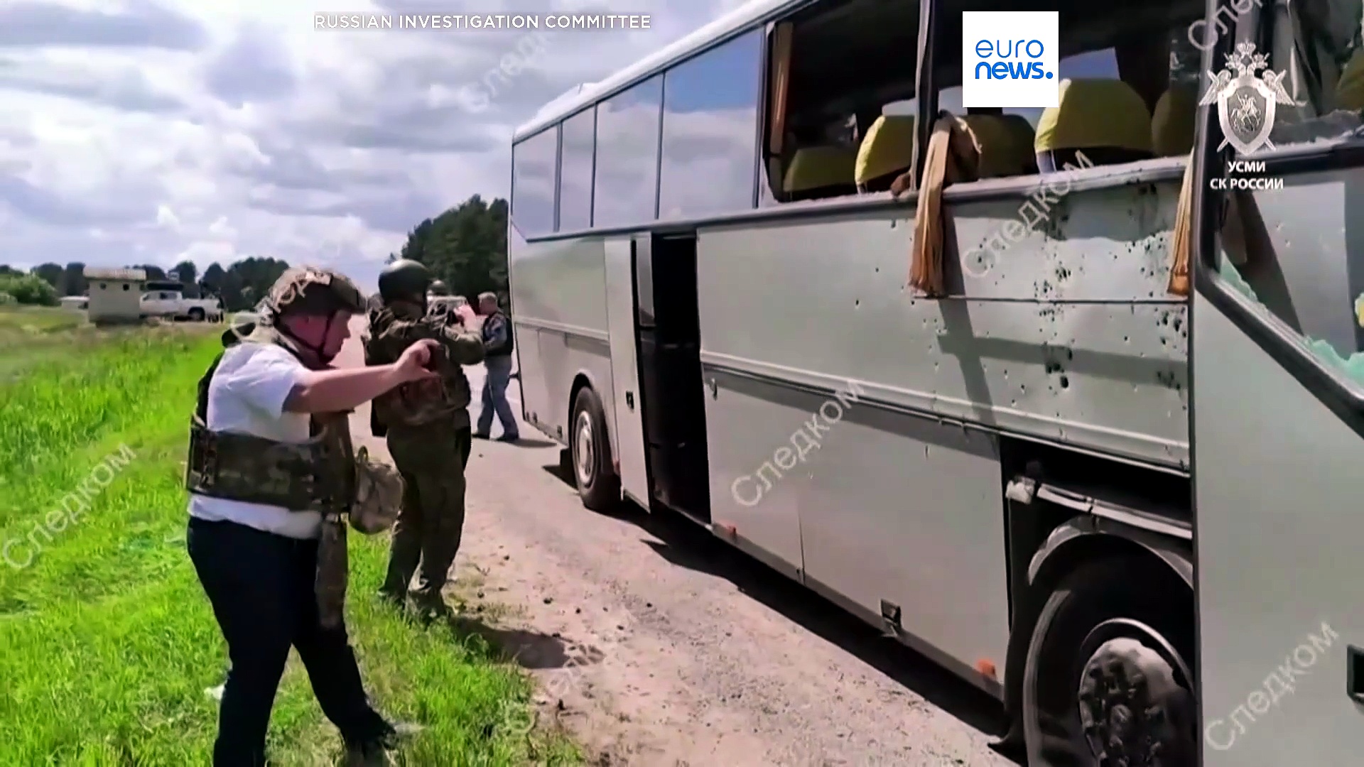Bus with Belarus children's football team hit by a drone in Russia ...