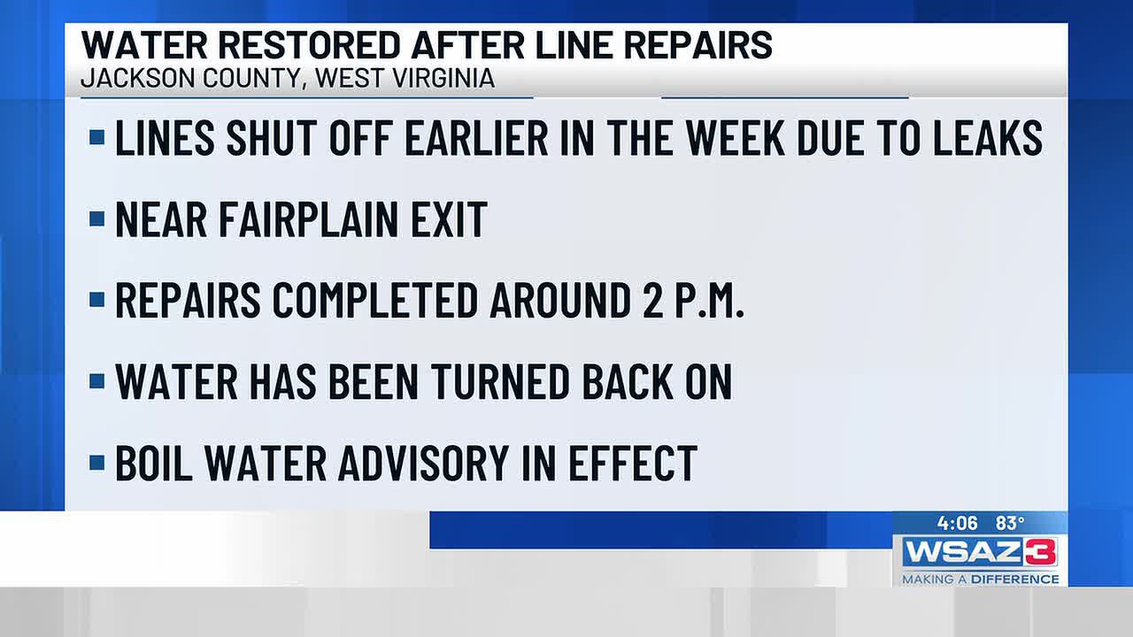 Crews repair water lines; boil water advisory in effect