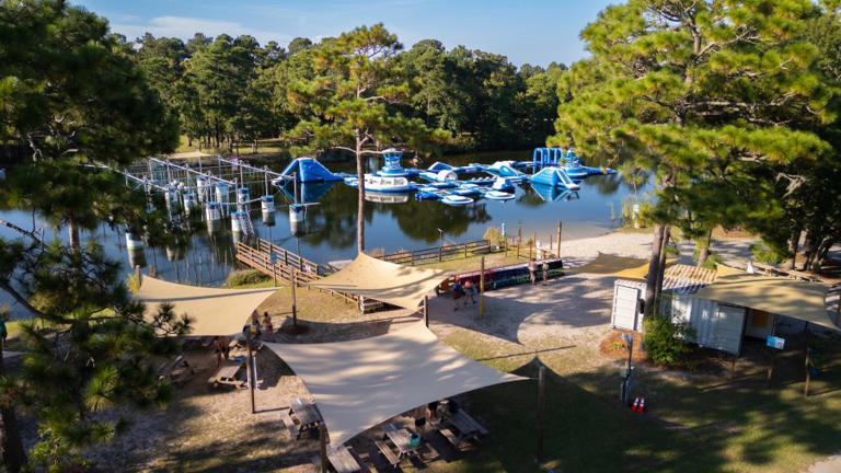 Cool off after work at the Charleston Aqua Park’s adults-only nights
