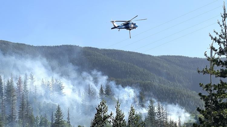 Evacuations downgraded for Gold Run fire burning near Kellogg