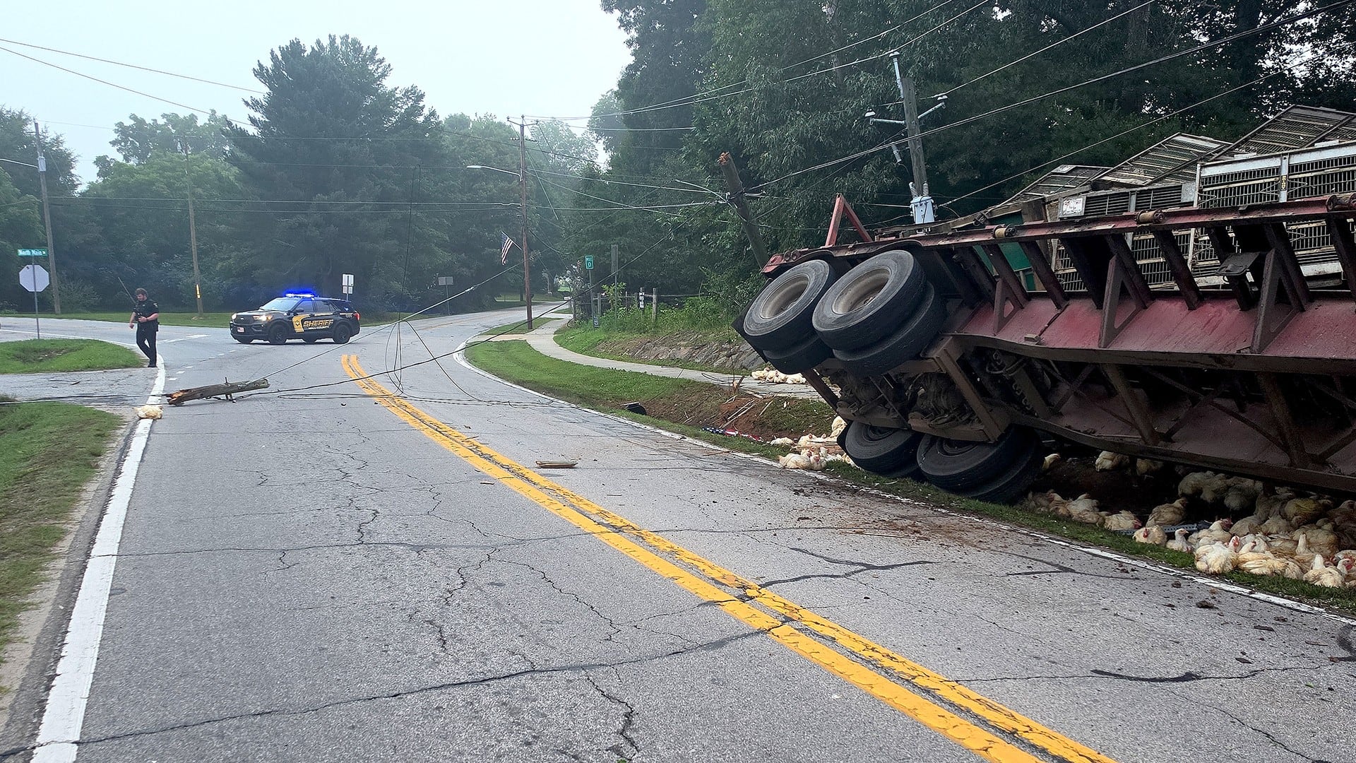 Chicken truck crash closes busy metro Atlanta road for 7 hours