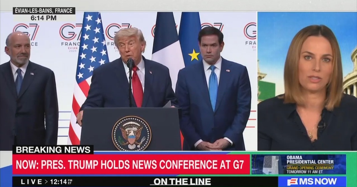 MS Now dumps out of Trump presser as host wallops him for being ...