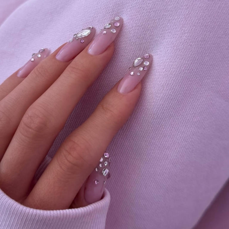 Bedazzled nails are so back—Dua, Kylie, and Sabrina cosign the trend