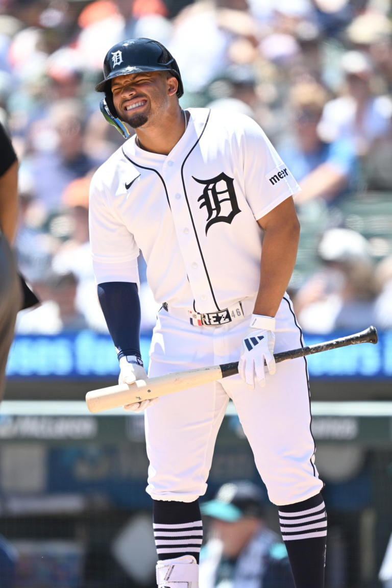 Tigers outfielder Wenceel Perez suffers injury in freak training room ...
