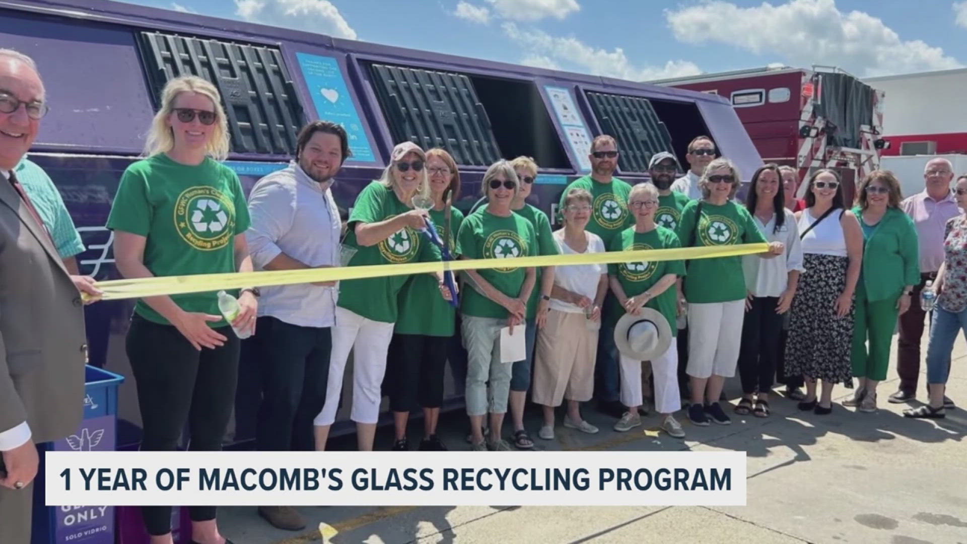 Macomb celebrates 1 year of glass recycling program