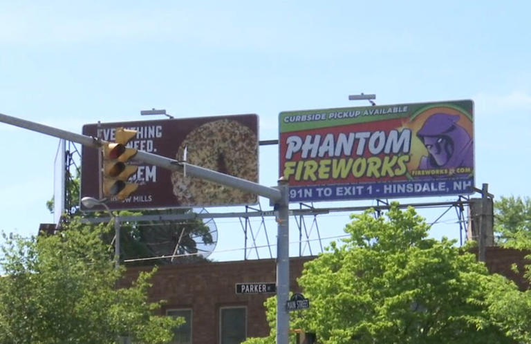 Billboard advertising fireworks brings up question of legality in Mass.