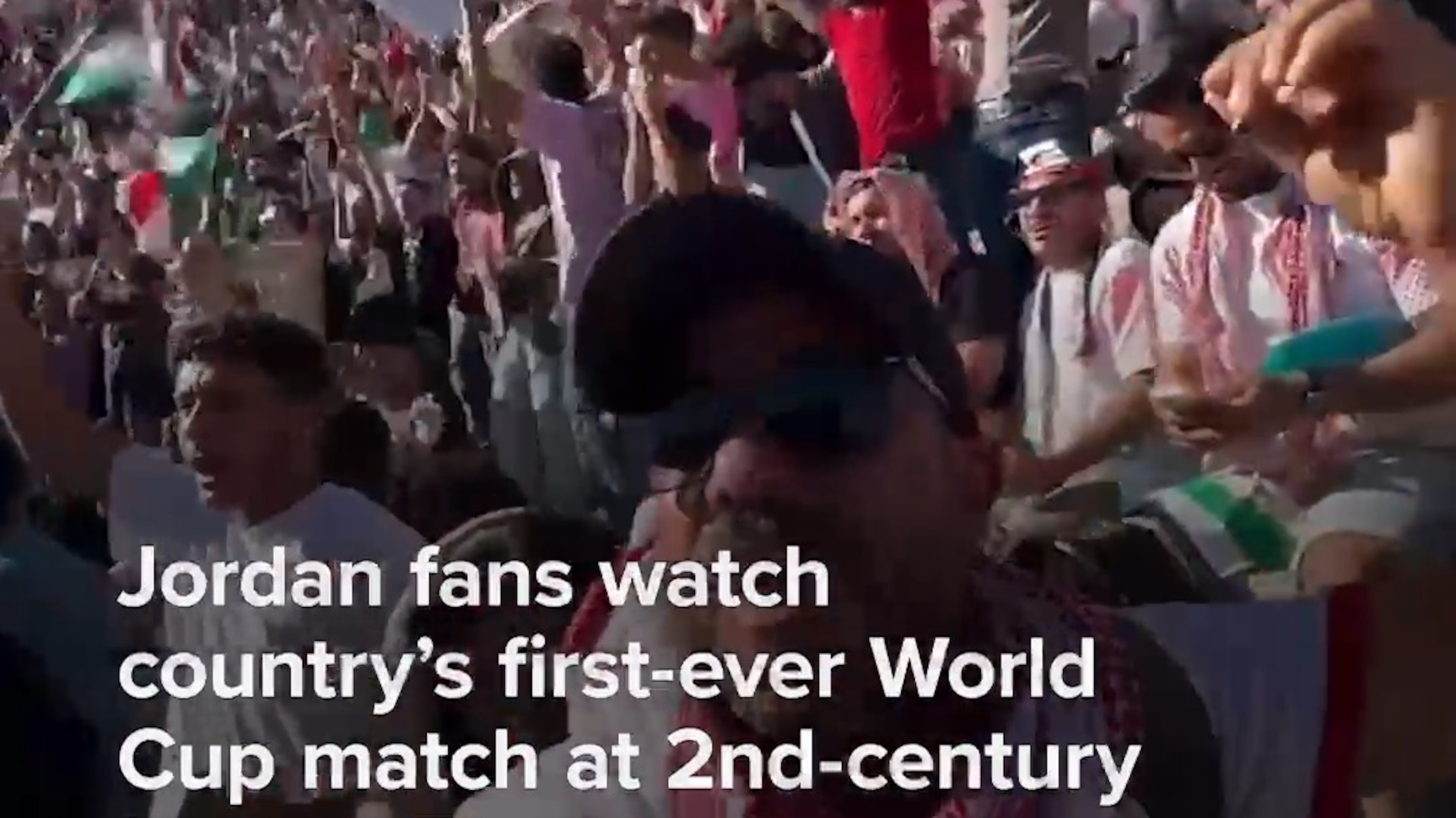 Jordan fans watch World Cup match at 2nd-century Roman theatre