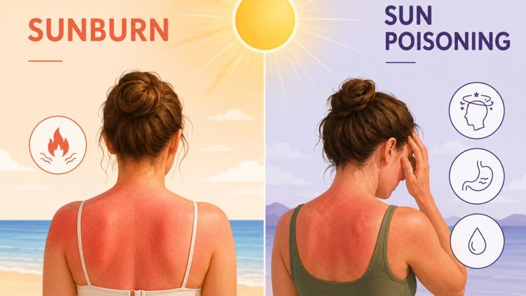 Wellness Wednesday: Sunburn vs. sun poisoning: Local medical expert ...