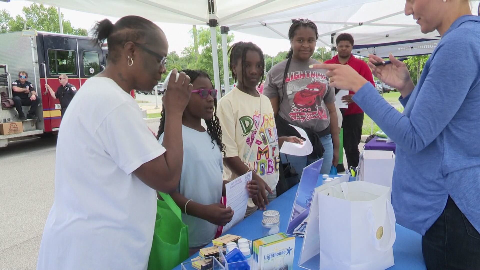 Elkhart families learn safety skills at Tolson Center event