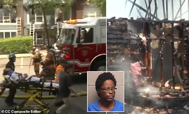 Woman accused of setting apartment complex on fire