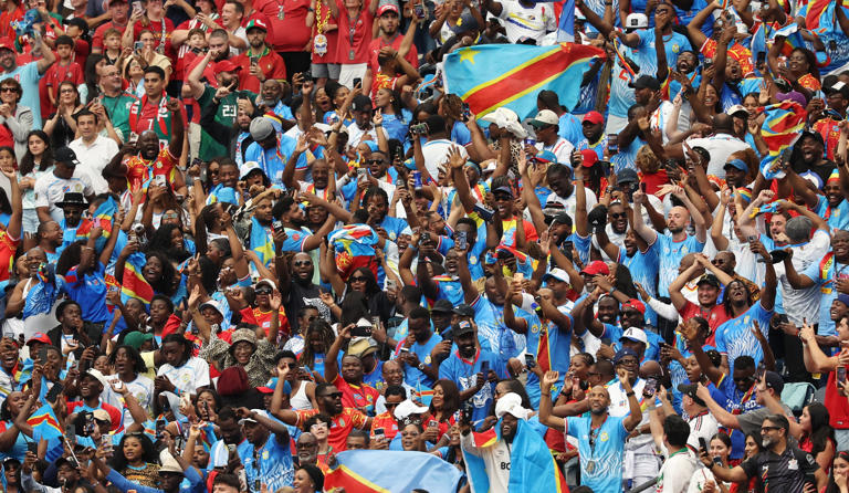 Congo fans celebrating goal from Portugal's watch party made for ...