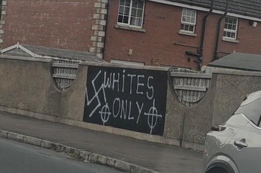 Authorities under fire as Co Down racist graffiti 'left up more than a ...