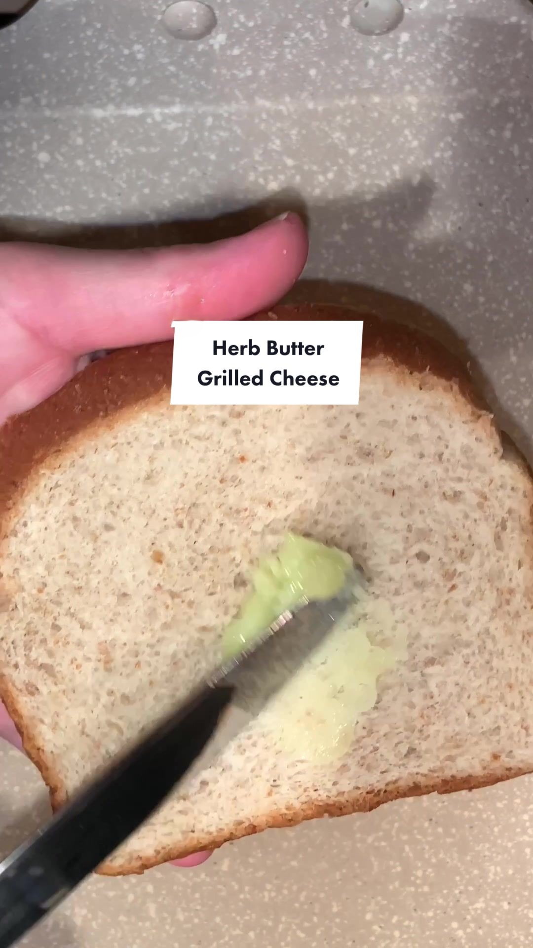 Golden herb butter grilled cheese in minutes