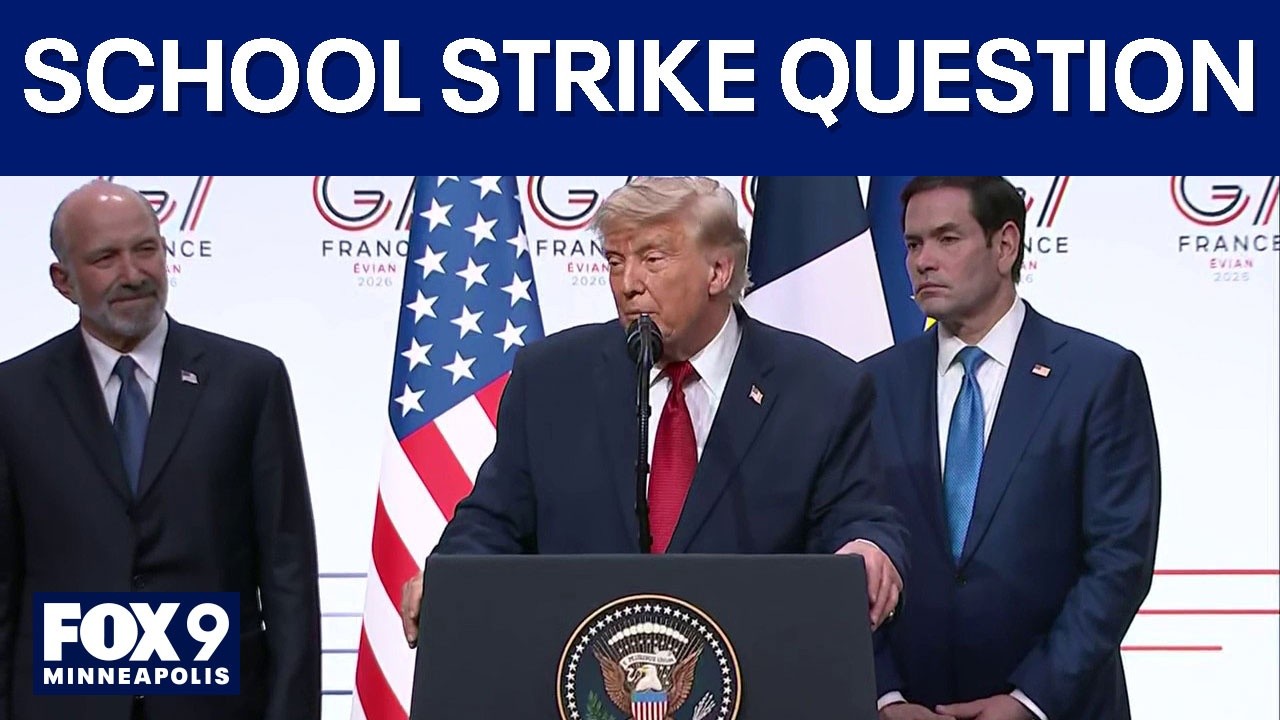 Trump spars with reporter over Iran school strike