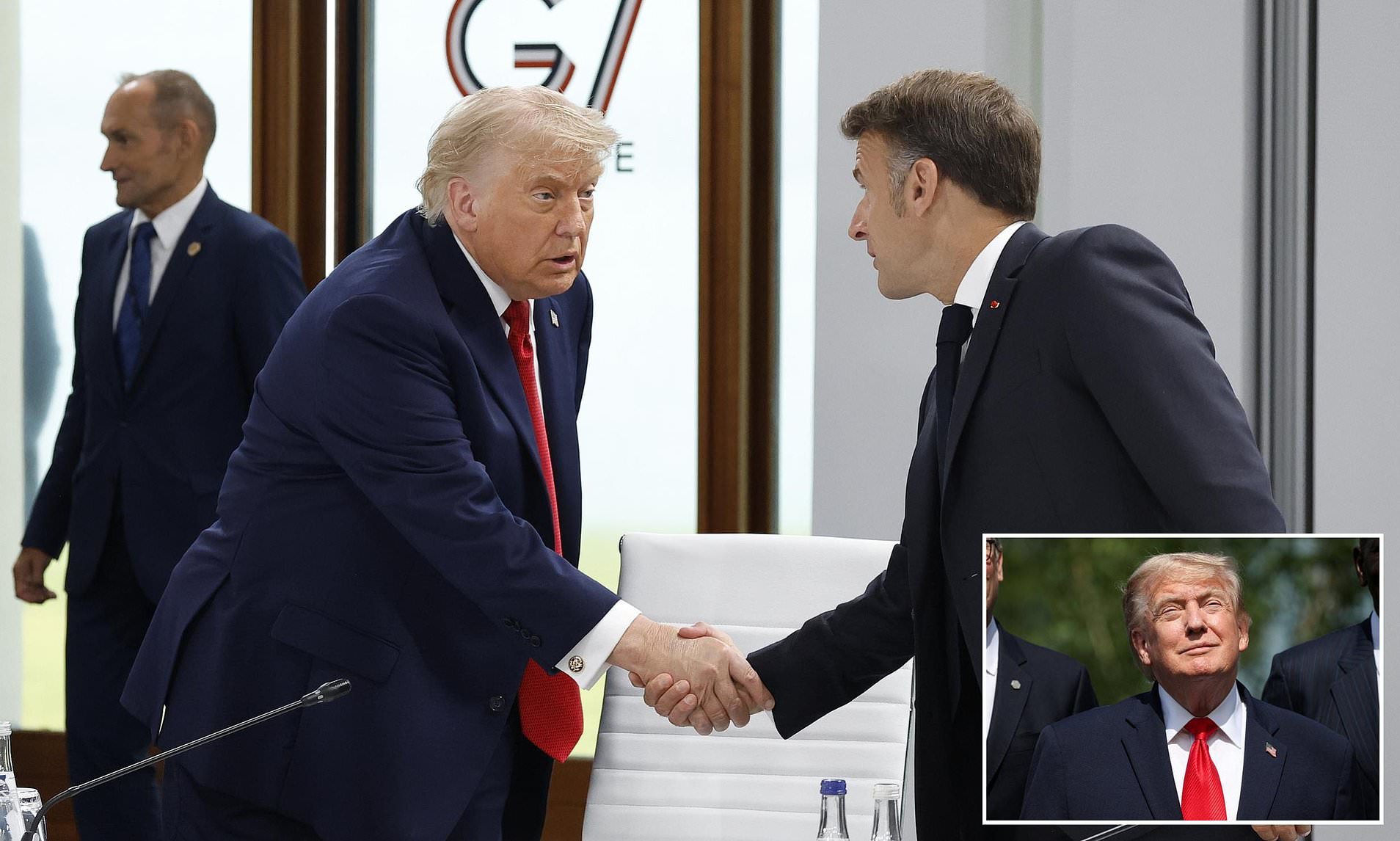 World leaders squirm as swaggering Trump shows up late to G7 and ...