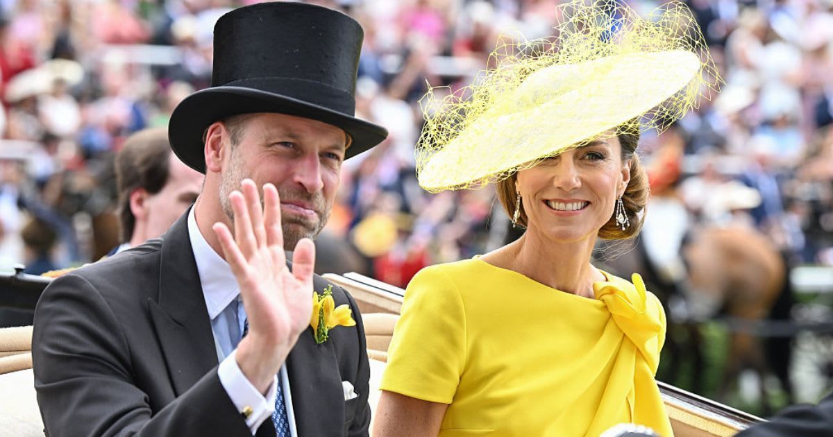 Prince William quietly matches Kate's yellow at Royal Ascot with one ...