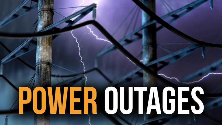 Power outages begin to pop up after storms roll through Central Illinois