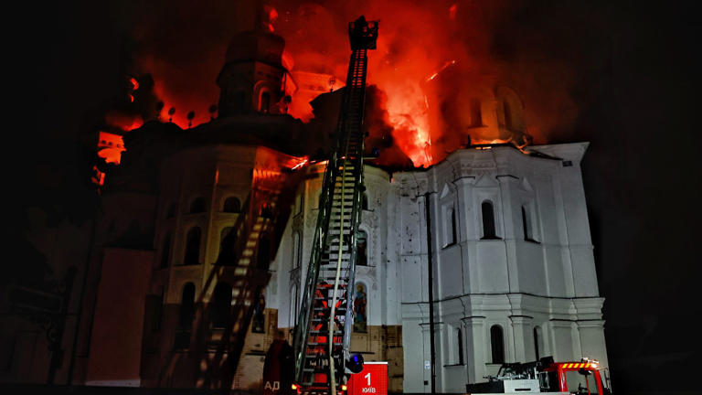 Russian damages millennium-old cathedral in Kyiv