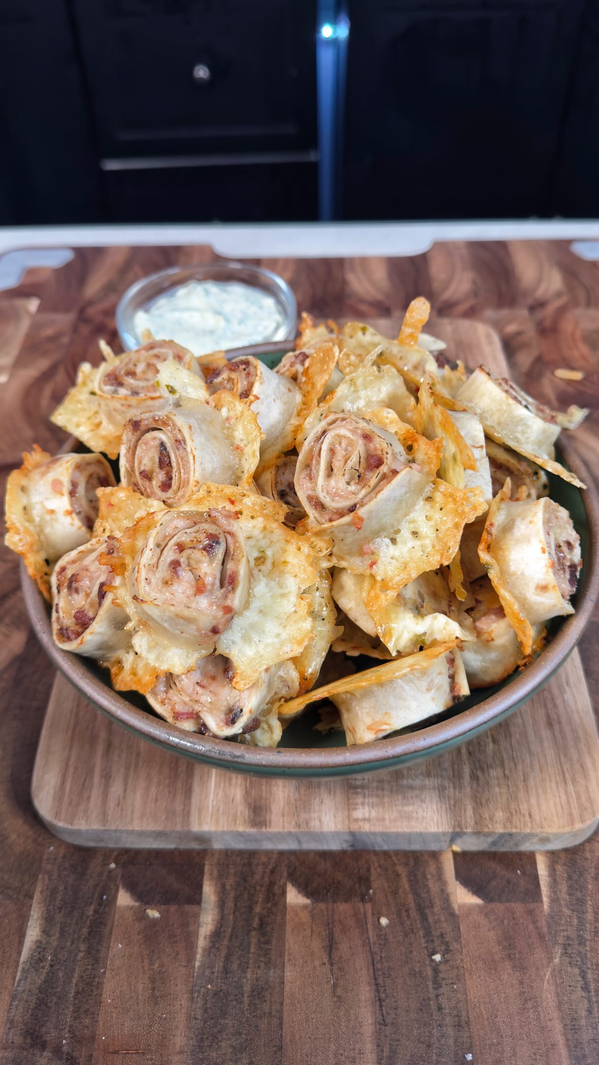 Chicken bacon ranch pinwheel chips
