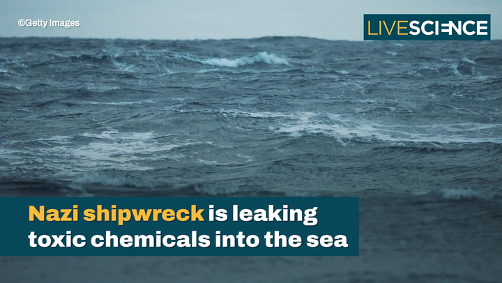 Leaking German shipwreck from the 40's