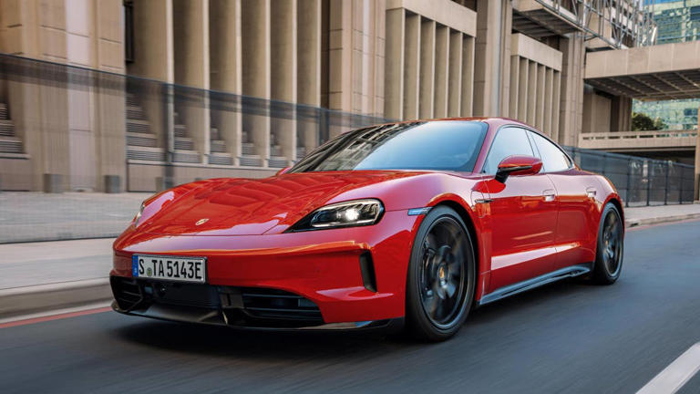 2027 Porsche Taycan gets 8-speed E-shift, new colors, and a bigger ...
