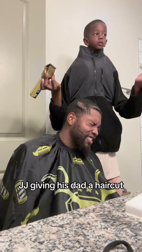 Letting my son give me a haircut ends in a surprise
