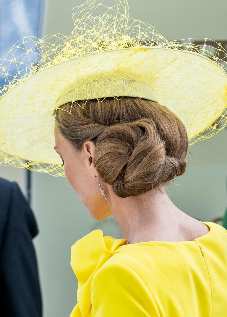 Kate Middleton's jumbo cinnamon roll chignon is ever so elegant