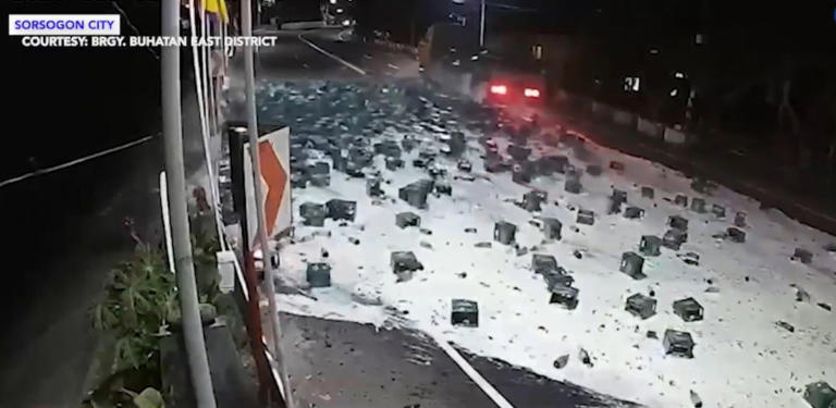 Over 1,000 bottles of beer spill onto road after delivery truck mishap
