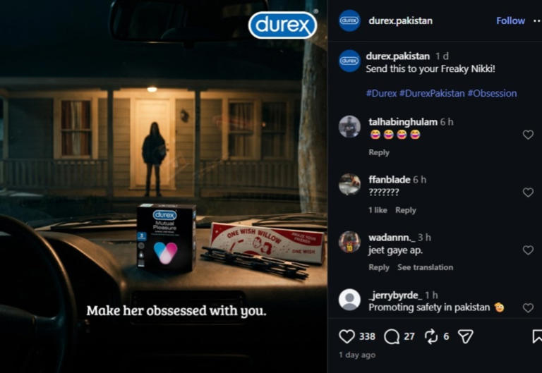 Internet 'disgusted' by Durex Pakistan's Obsession-inspired ad over ...