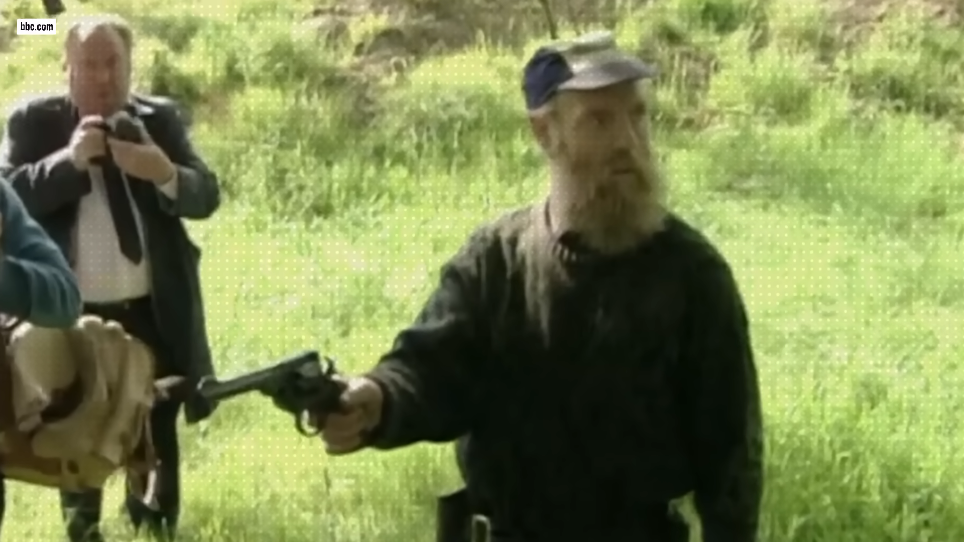 He pointed a revolver at a TV camera then killed a man live on air
