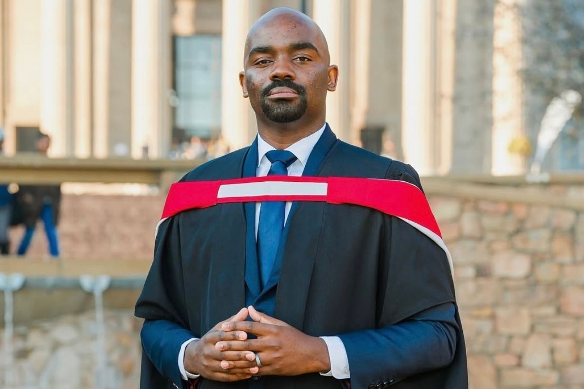 Dr Musa Mthombeni celebrates qualifying as a neurointerventionist