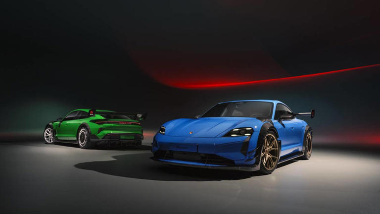 2027 Porsche Taycan gets 8-speed E-shift, new colors, and a bigger ...