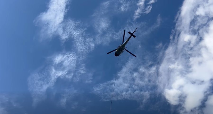 Firefighting helicopter makes emergency landing after electrical fire