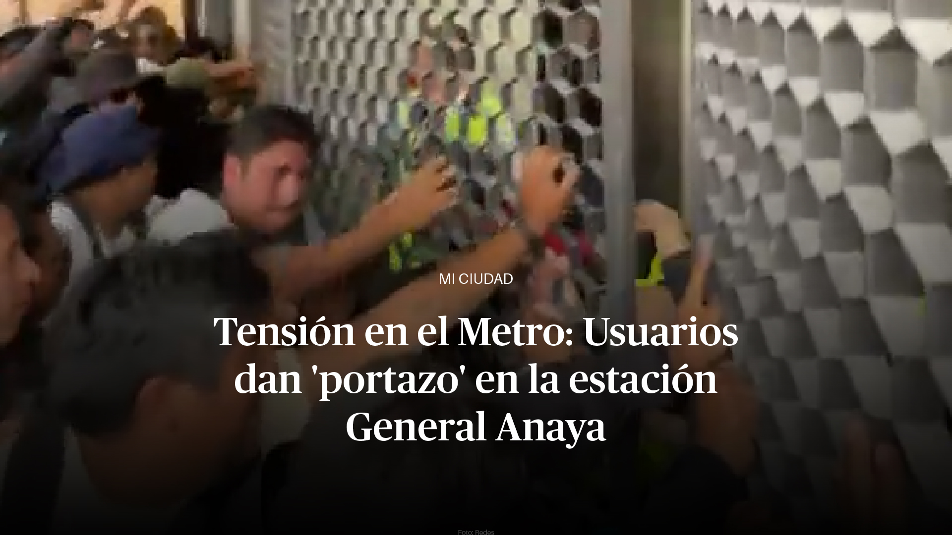 Tensión en el metro: Usuarios dan 'portazo' en la estación General Anaya