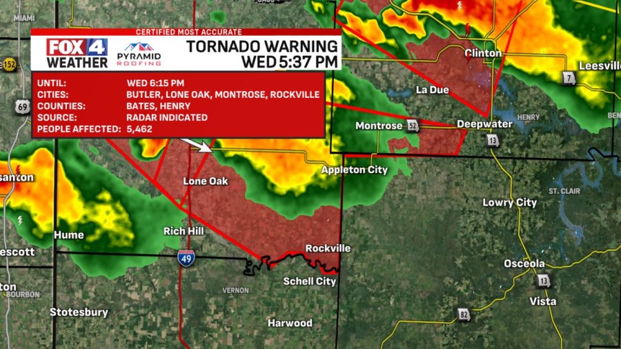 Severe storms, possible tornado move south of Kansas City metro