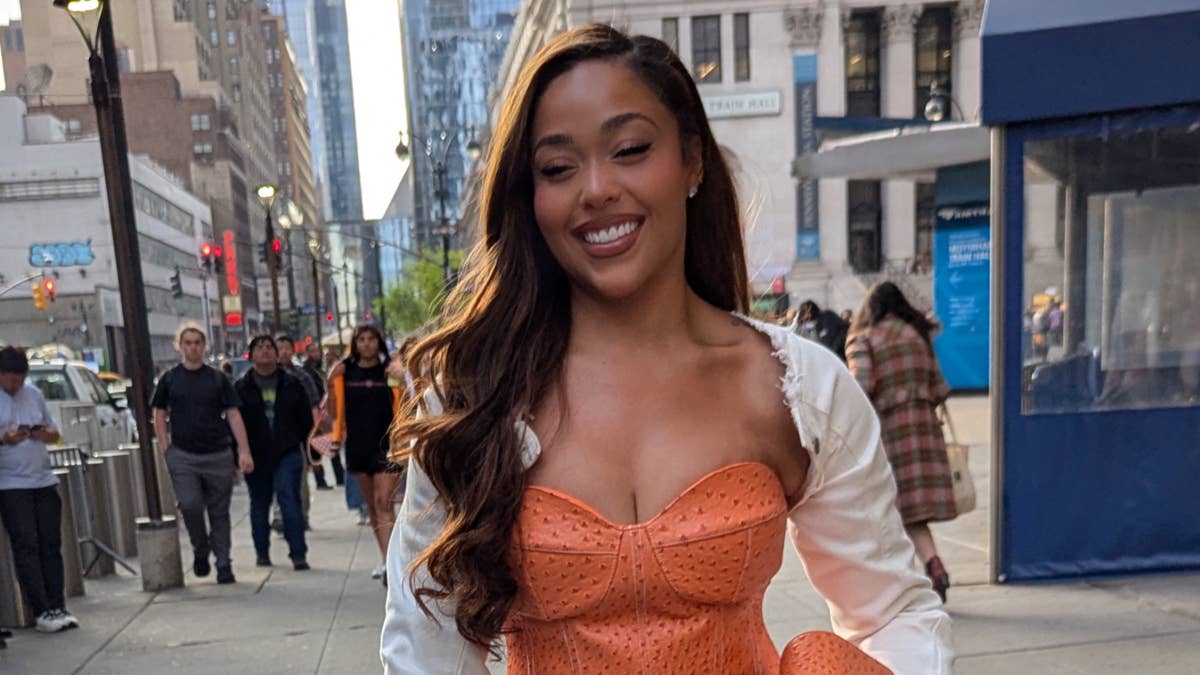 Jordyn Woods' sold-out Knicks clutch now available for preorder at $125