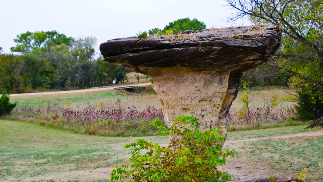 Geology and history of Mushroom Rock State Park