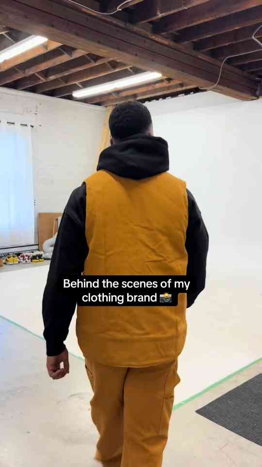 Behind the scenes of a clothing brand photoshoot
