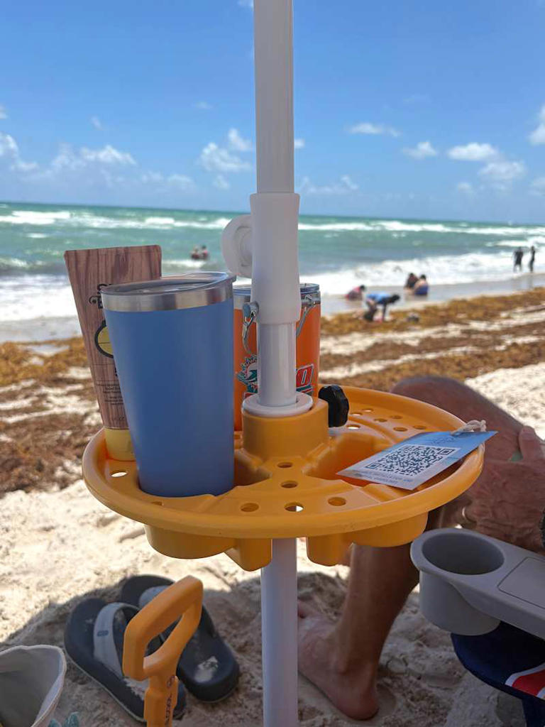 My dad told me he uses this umbrella every beach trip (it's so practical!)