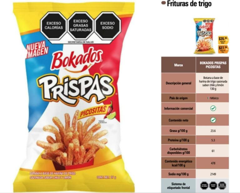 La única fritura de trigo aprobada por Profeco que puedes encontrar en ...