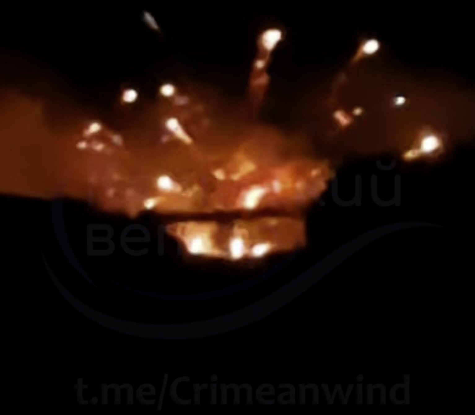 Drones strike railway bridge in occupied Crimea, sparking fire